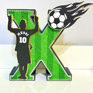 Messi Inspired 3D Letters or Numbers - 3D Soccer Legend Name Decor ...