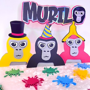 Gorilla Tag Cake Topper - Etsy