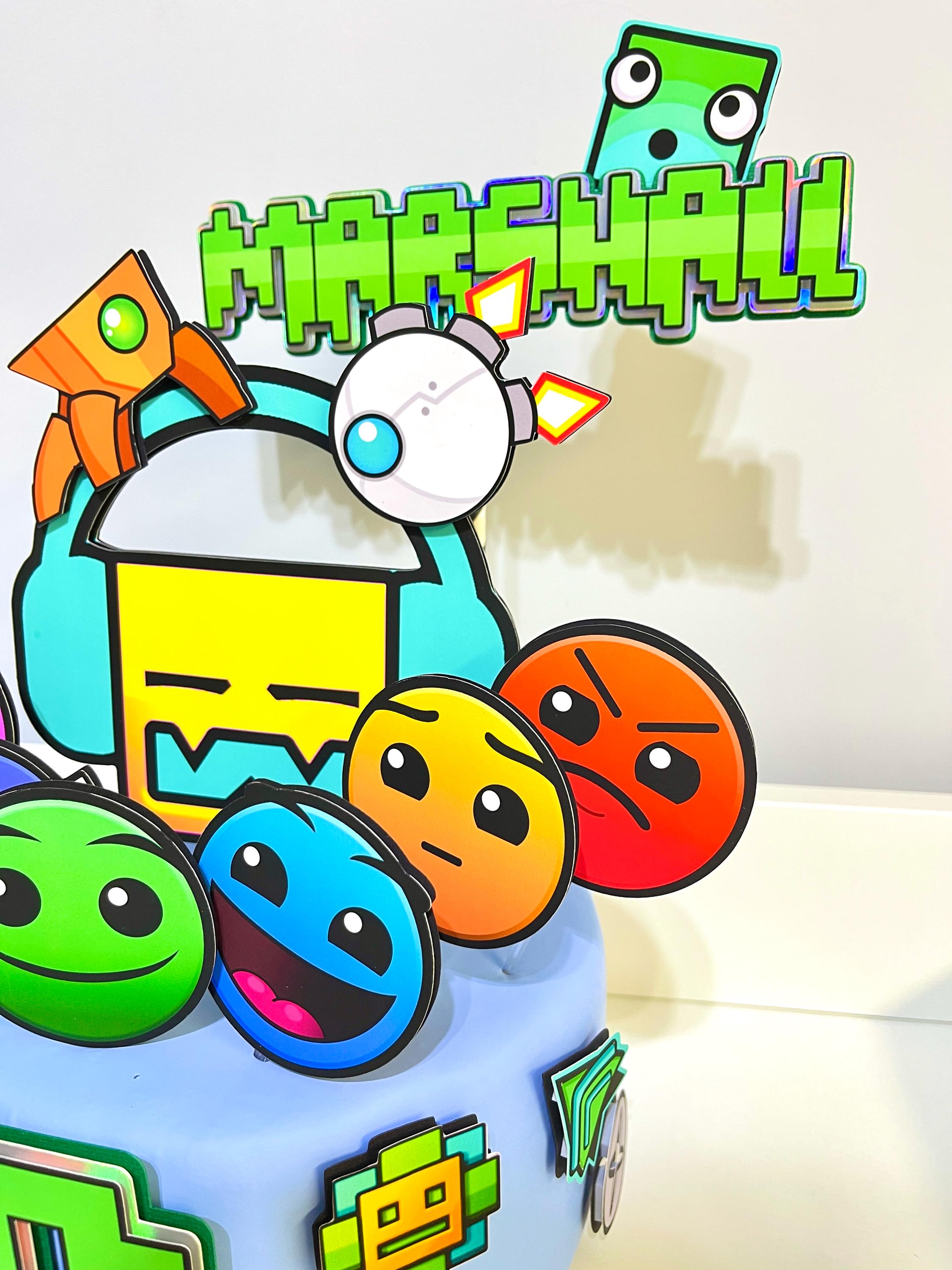 Geometry Dash Cake Topper - Etsy