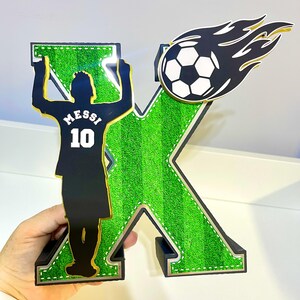 Messi Inspired 3D Letters or Numbers - 3D Soccer Legend Name Decor ...