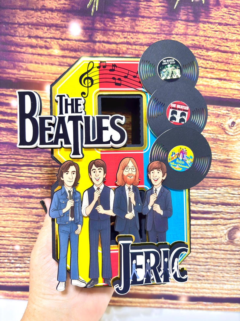 The Beatles 3D Number or Letter – Personalized Birthday Decoration With ...