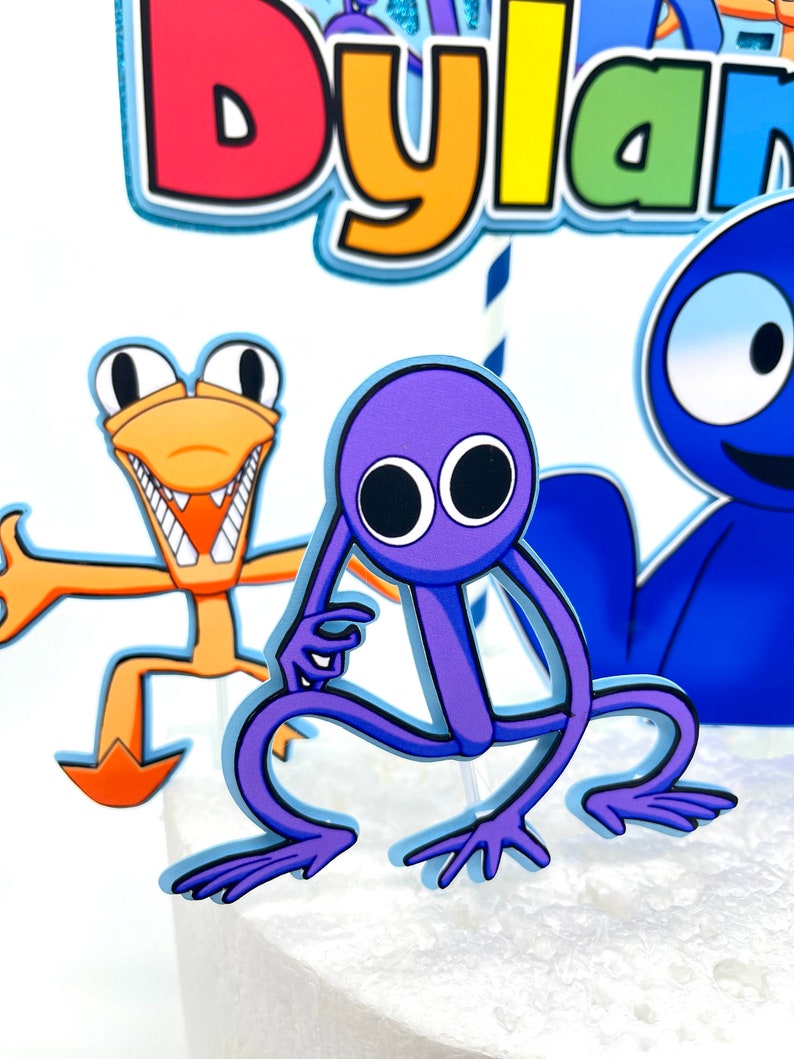 Rainbow Friends Cake Topper - Etsy