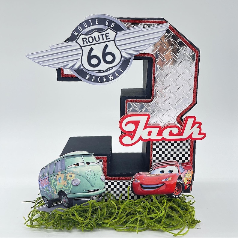 3D Number or Letter Cars Lighting Lighting Mcqueen Party - Etsy