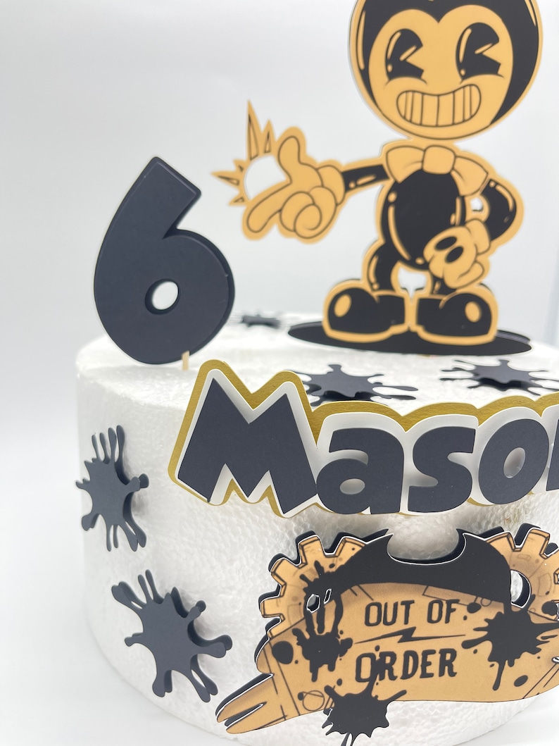 Bendy and the Ink Machine Cake Topper Beepaper Exclusive - Etsy