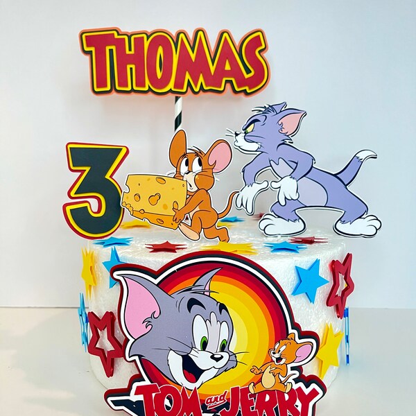 Tom and Cake Topper - Etsy