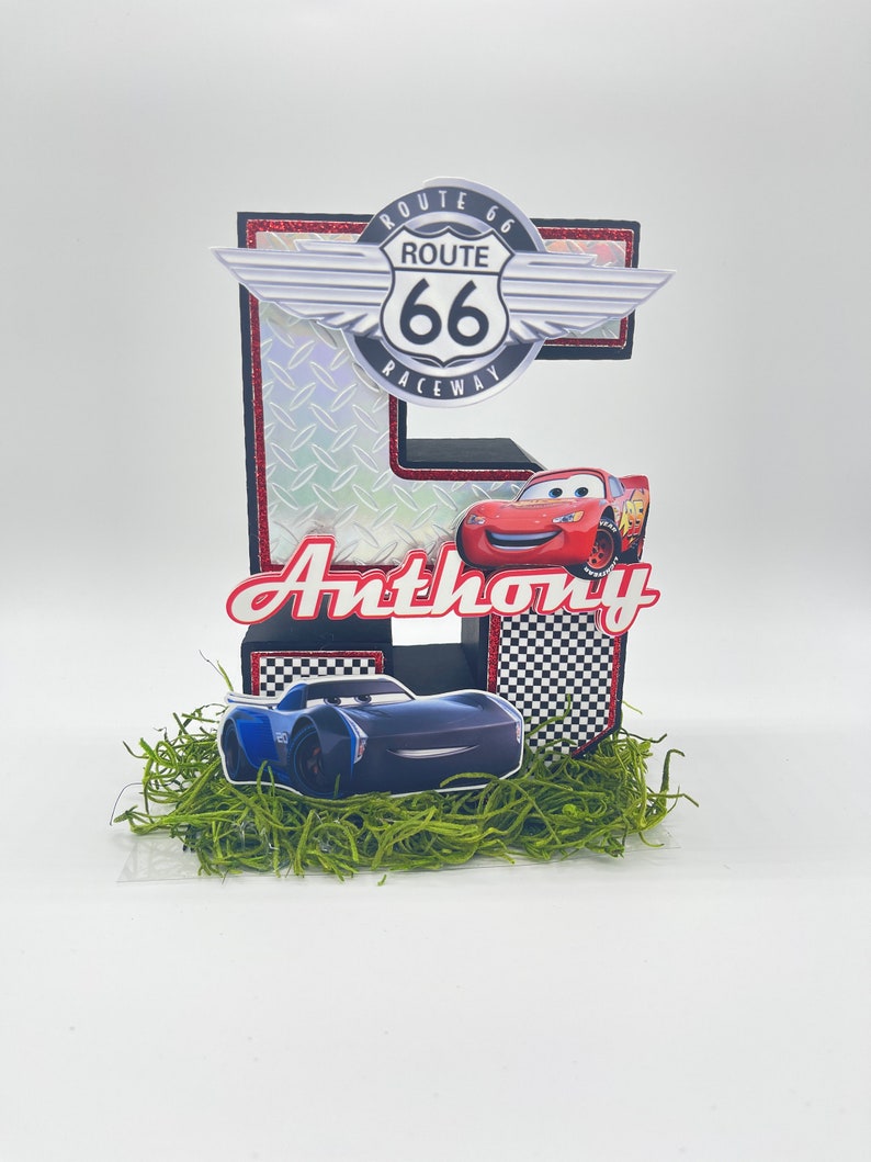 3D Number or Letter Cars Lighting Lighting Mcqueen Party - Etsy