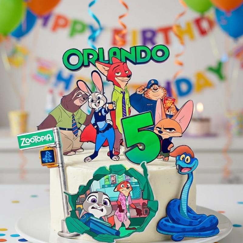 Zootopia 2 Cake Toppers - Etsy