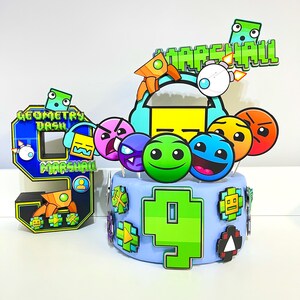 Geometry Dash Cake Topper - Etsy