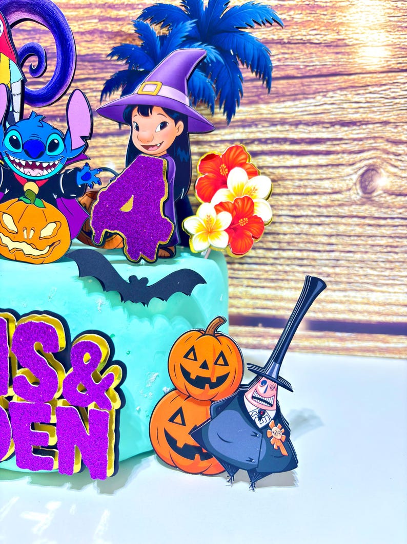 Halloween Magic Cake Topper – Lilo & Stitch Meets Nightmare Before ...