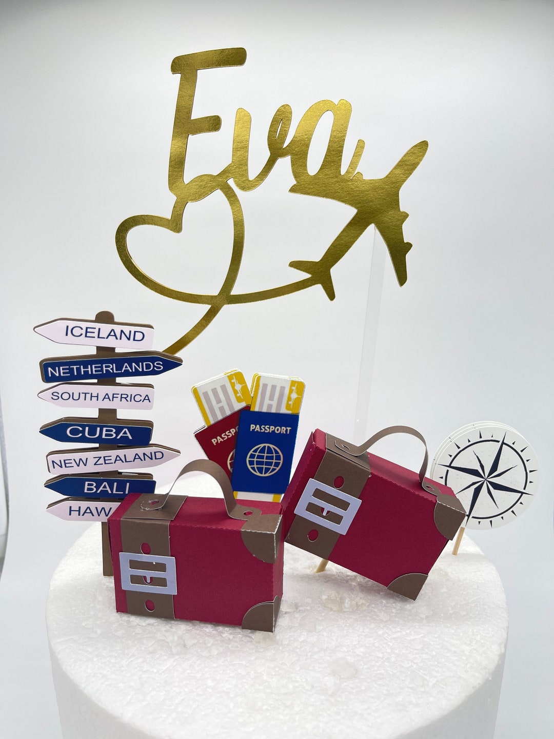 Traveler Cake Topper - Etsy