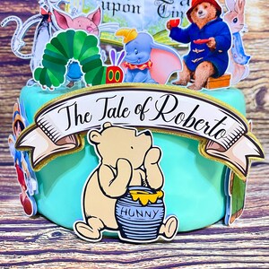 Storybook Cake Topper - Fairy Tale Birthday Decor - Custom Kids Party ...