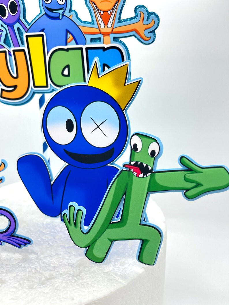 Rainbow Friends Cake Topper - Etsy