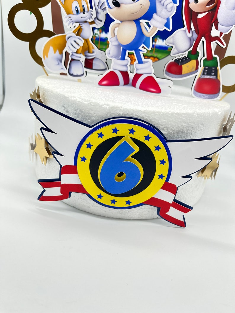 Sonic Cake Topper Sonic Birthday - Etsy