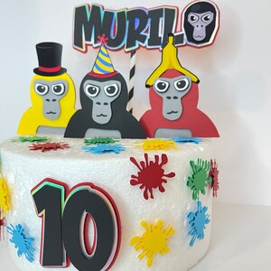 Gorilla Tag Cake Topper - Etsy