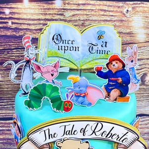 Storybook Cake Topper - Fairy Tale Birthday Decor - Custom Kids Party ...