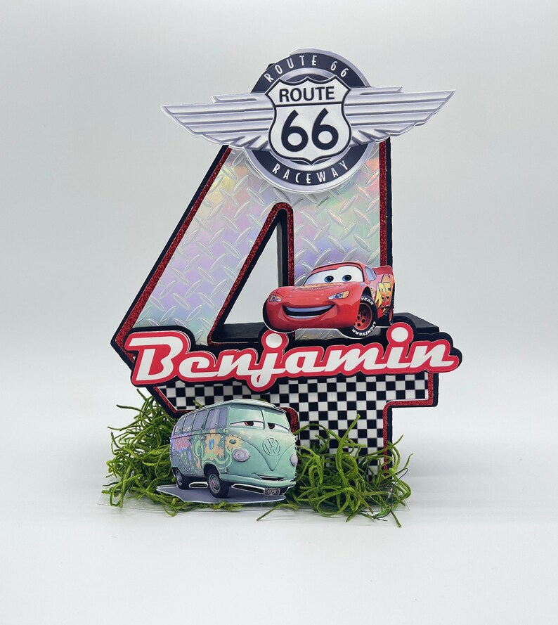 3D Number or Letter Cars Lighting Lighting Mcqueen Party - Etsy