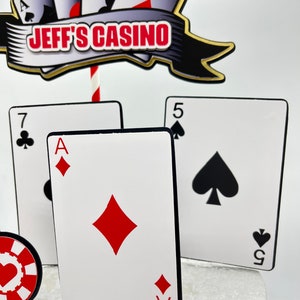 Poker Cake Topper - Casino Party - Poker Birthday - Casino Party Decor ...