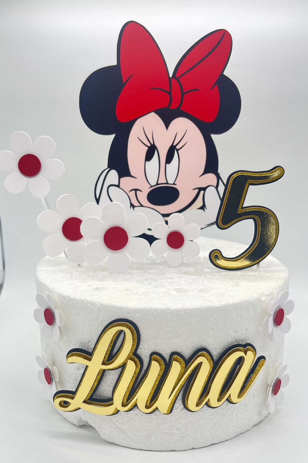 Minnie Mouse Cake Topper - Minnie Party Decor - Etsy