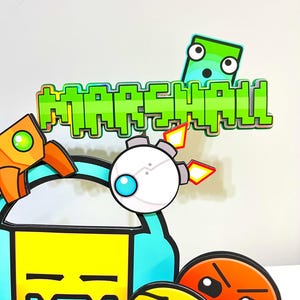 Geometry Dash Cake Topper - Etsy