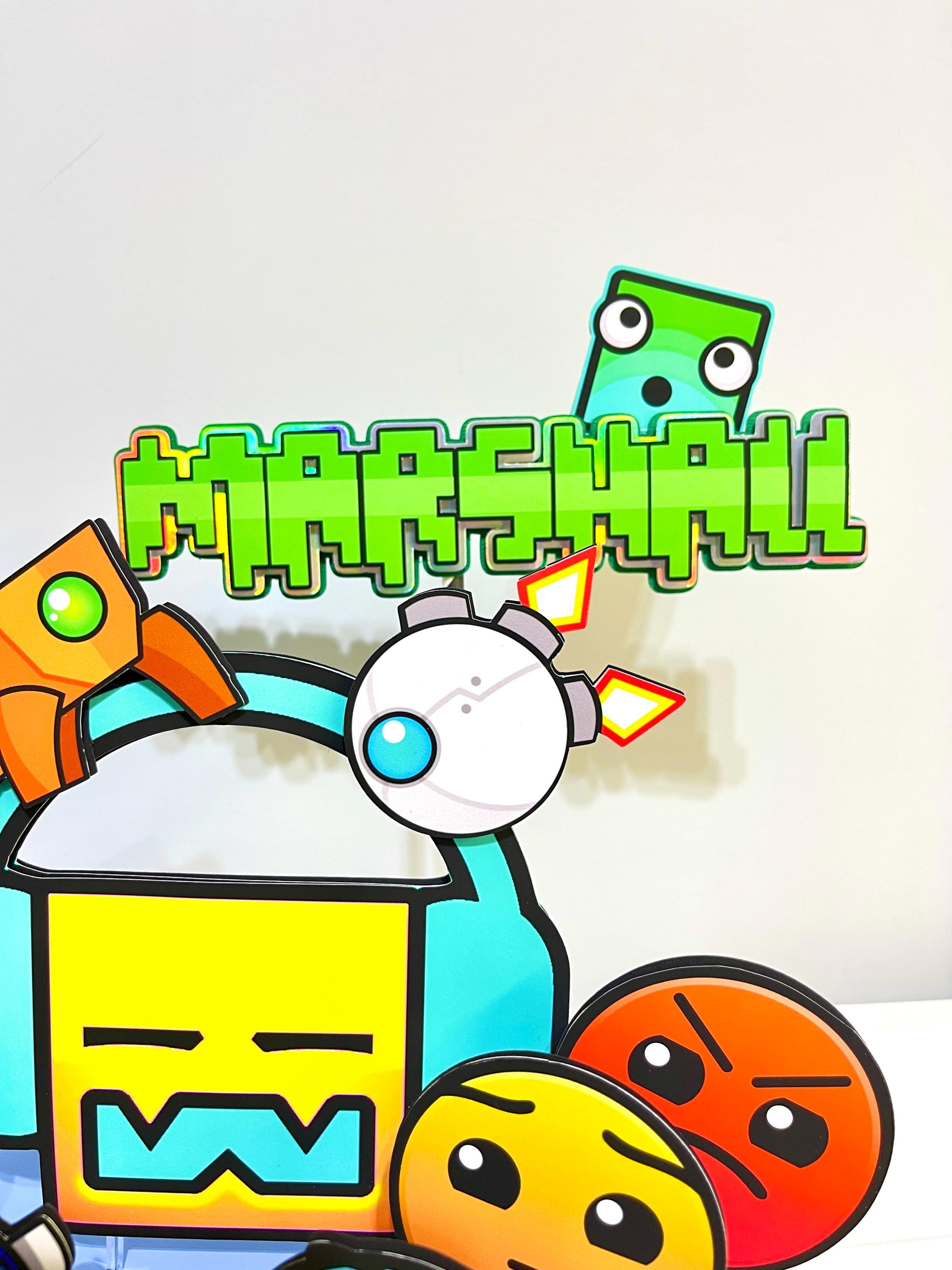 Geometry Dash Cake Topper - Etsy