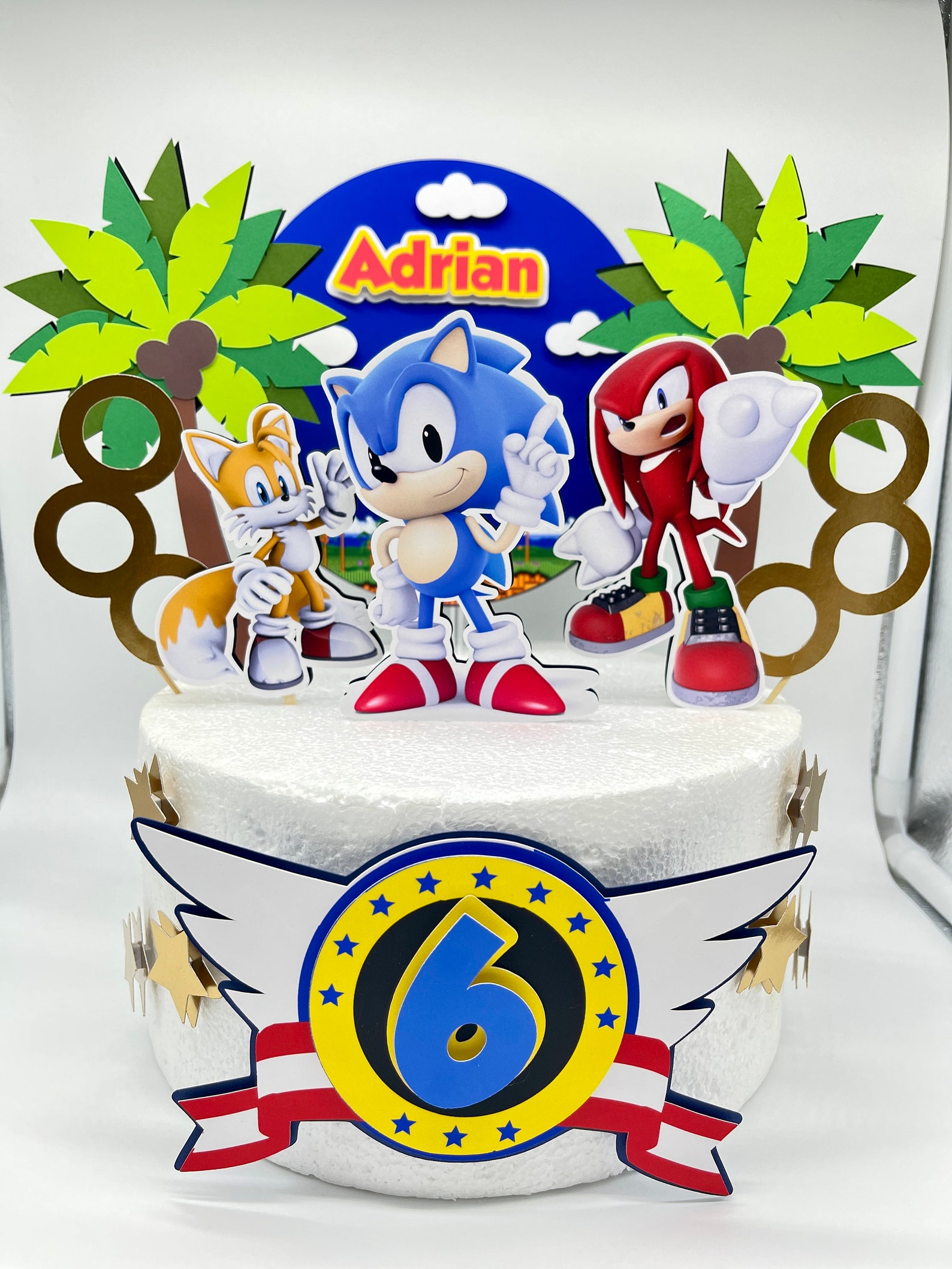 Sonic Cake Topper Sonic Birthday - Etsy