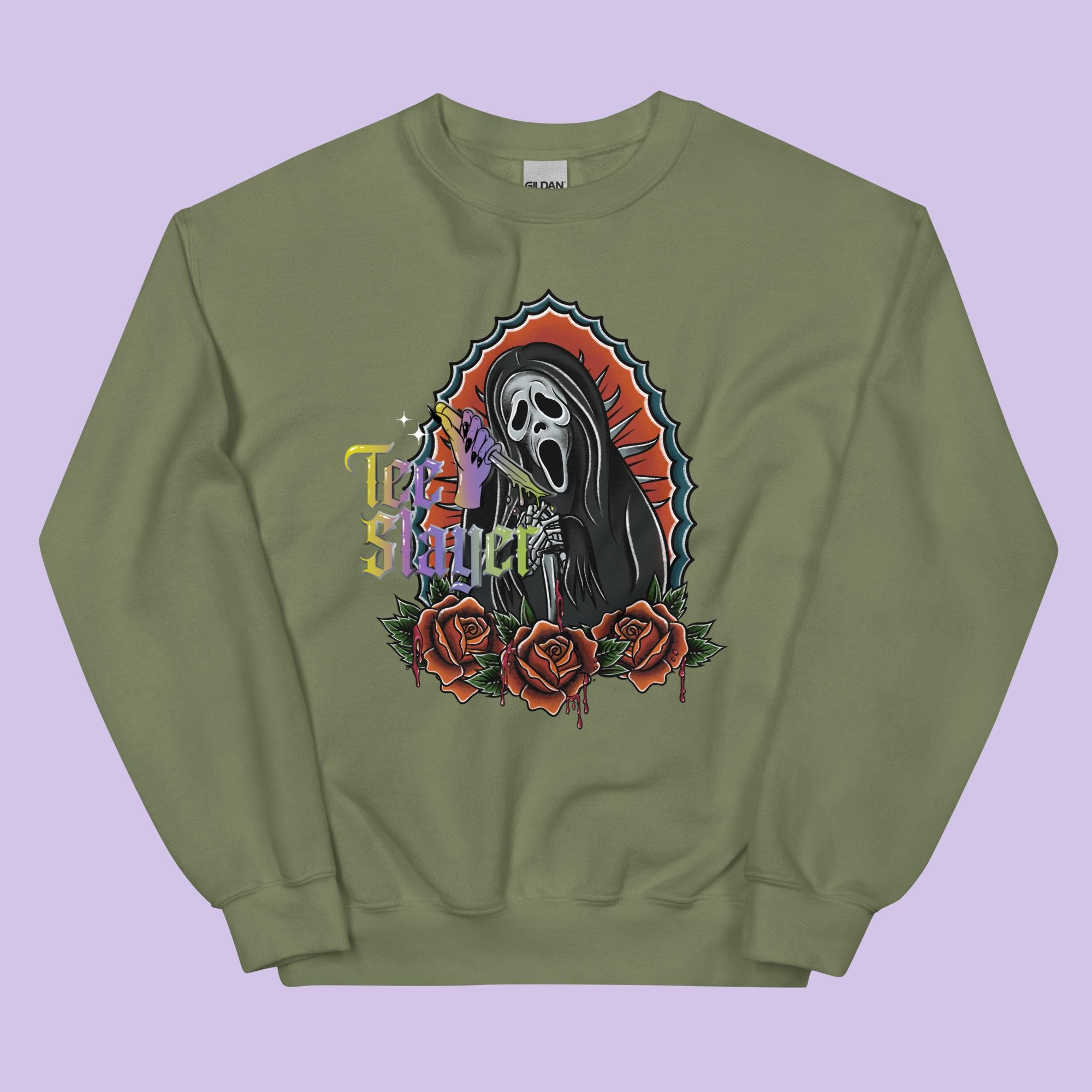 Ghostface Sweatshirt, Ghostface Roses Sweatshirt, Scream Sweatshirt ...