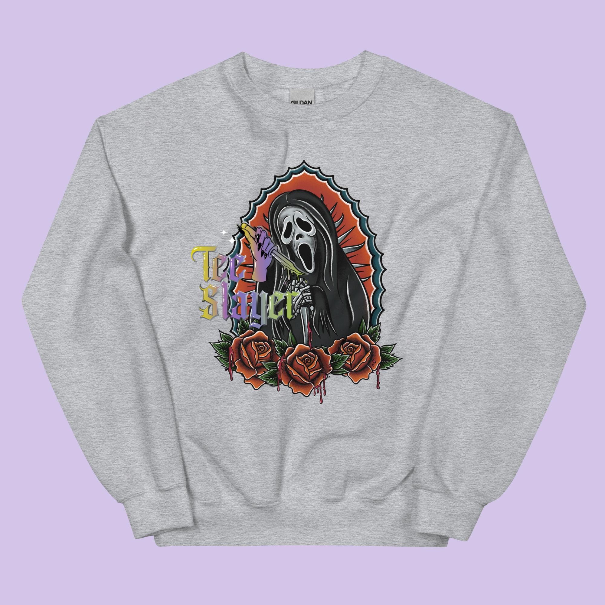 Ghostface Sweatshirt, Ghostface Roses Sweatshirt, Scream Sweatshirt ...