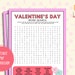 Valentines Word Search, Themed Party Games, Printable Word Search Game ...