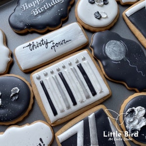 Birthday Decorated Cookies, 30th Birthday Cookies, Custom Cookies ...
