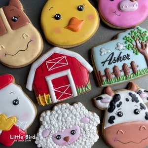 Farm Themed Birthday Cookies, Barnyard Animal Cookies, Farm Party ...