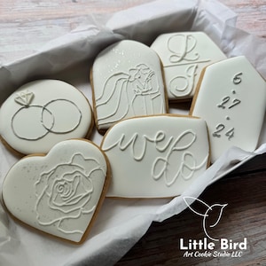 Wedding Decorated Cookies, Wedding Shower Cookies, Bridal Shower ...