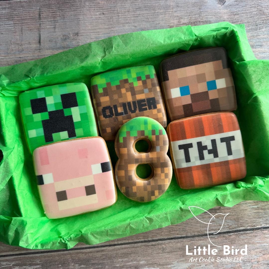 Minecraft Cookies, Minecraft Birthday, Minecraft Birthday Party ...