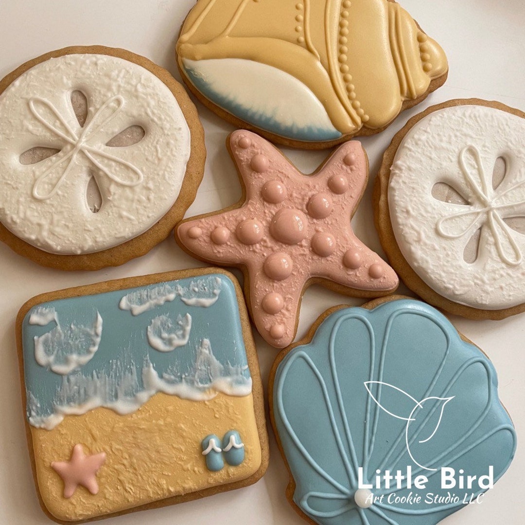 Beach Themed Decorated Cookies, Summer Day Fun Cookies, Birthday ...