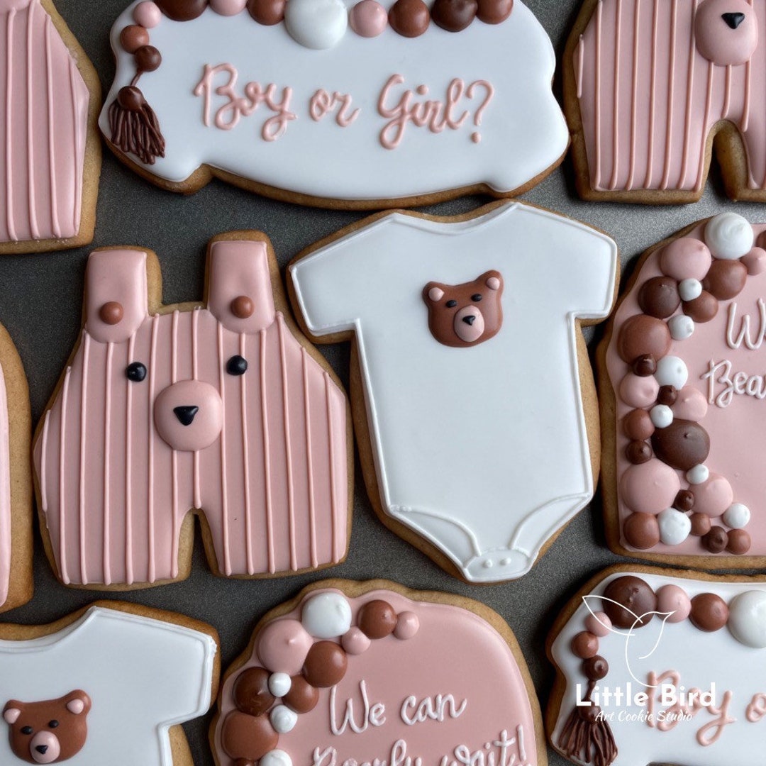 Baby Gender Reveal Decorated Cookies, Gender Reveal Party, Baby Shower ...