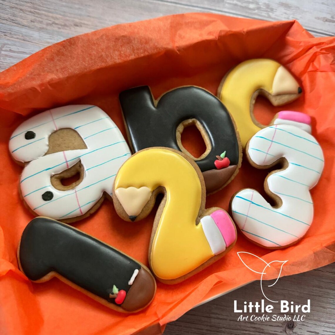 Back to School Decorated Cookies, Personalized Cookie Gift Box, Party ...