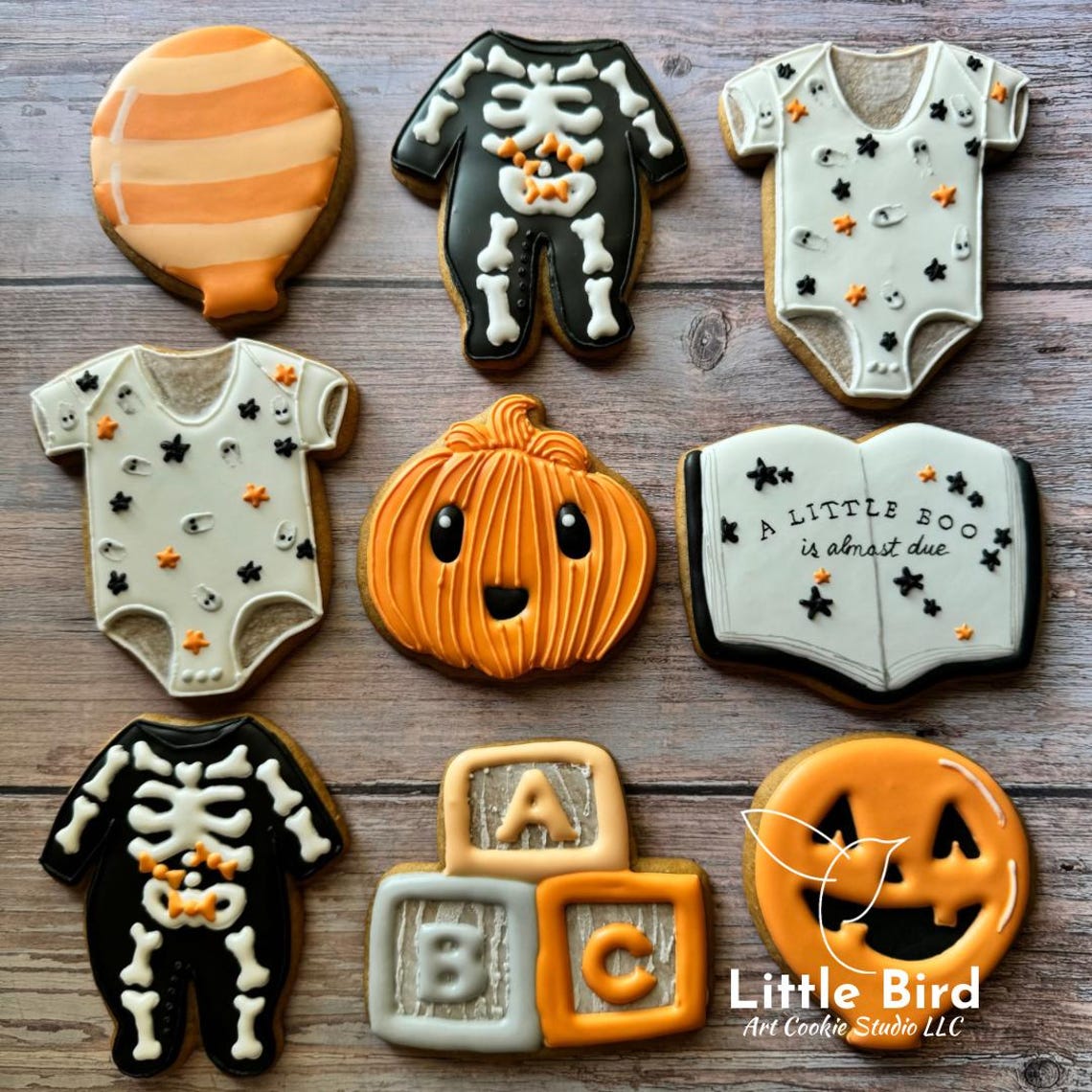 A Little BOO is Almost Due Decorated Cookies, Halloween Themed Baby ...