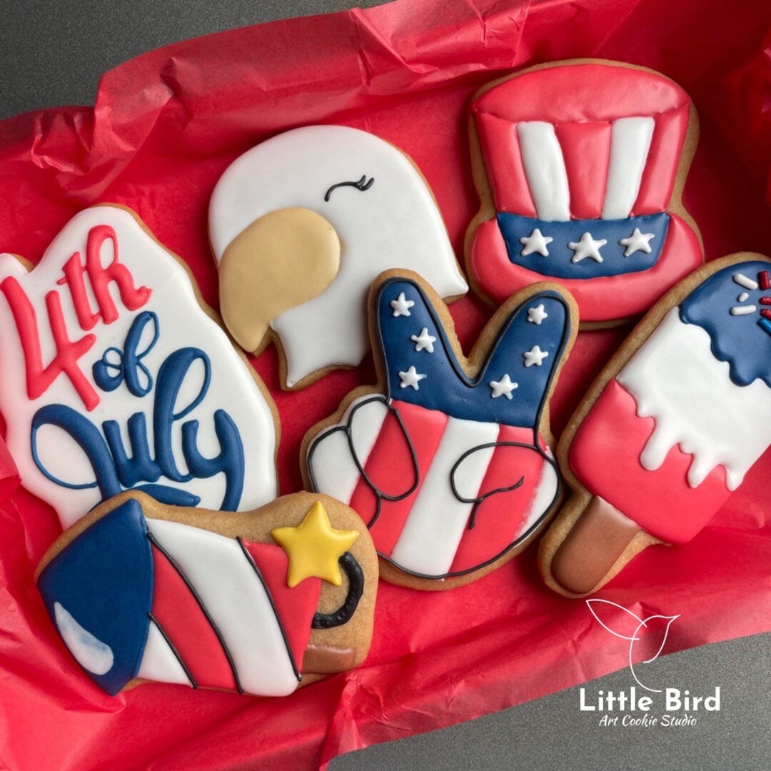 Fourth of July Patriotic Cookies, 4th of July, Memorial Day, President ...