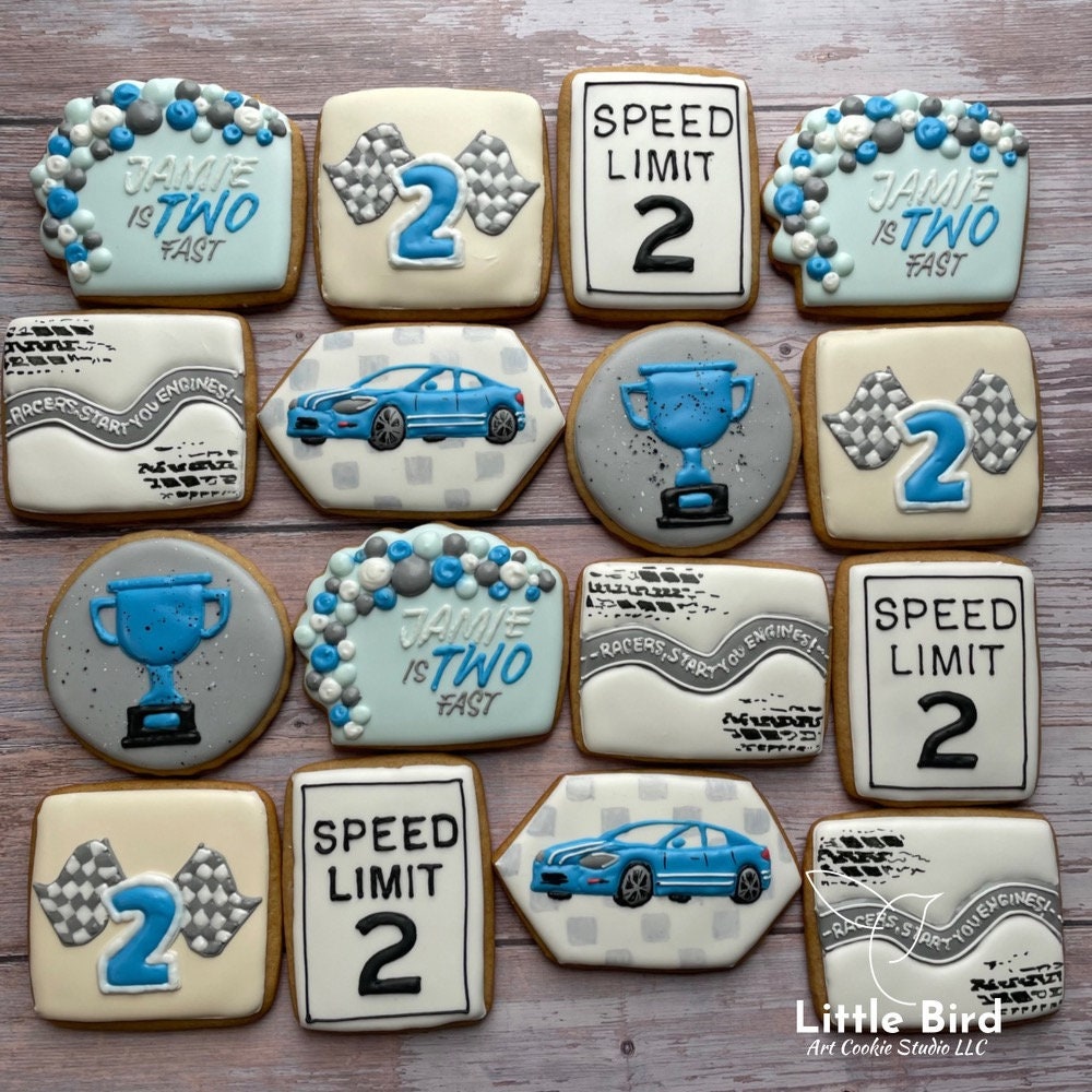 Race Cars Birthday Cookies, Race Cars Party Favors, Cars Decorated ...
