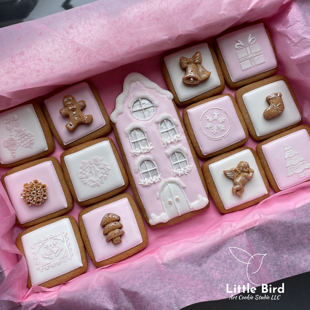 Christmas Decorated Cookie Gift Box, Christmas Gift Cookie Set, Custom ...