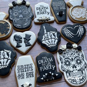 Till Death Do Us Party Bachelorette Cookies, Bride to Be, Bridal Shower ...