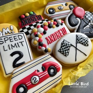 Race Cars Birthday Cookies, Race Cars Party Favors, Cars Decorated ...