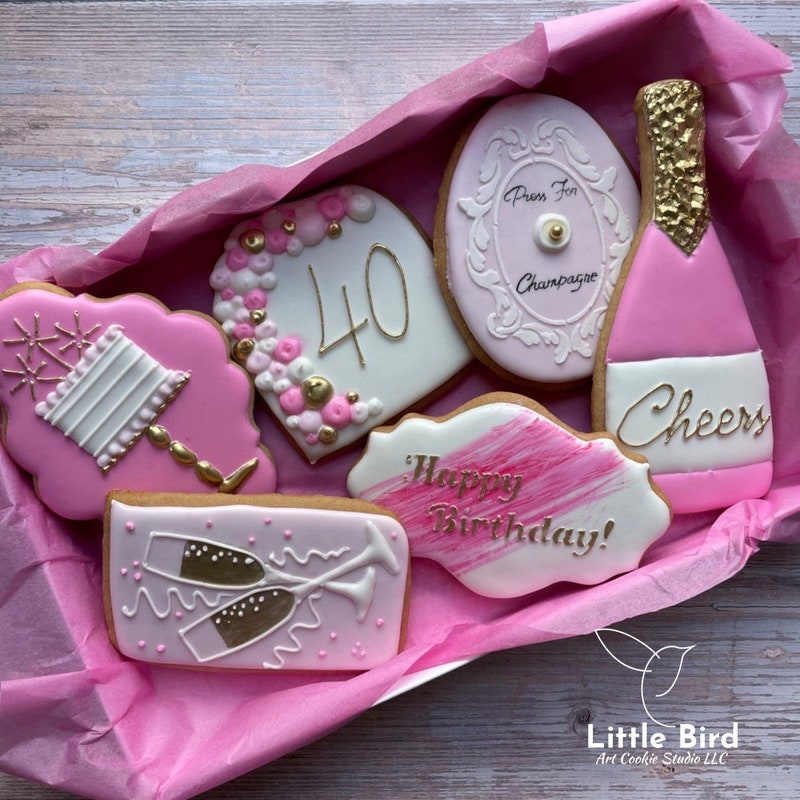 Happy Birthday 40th Cookies - Etsy
