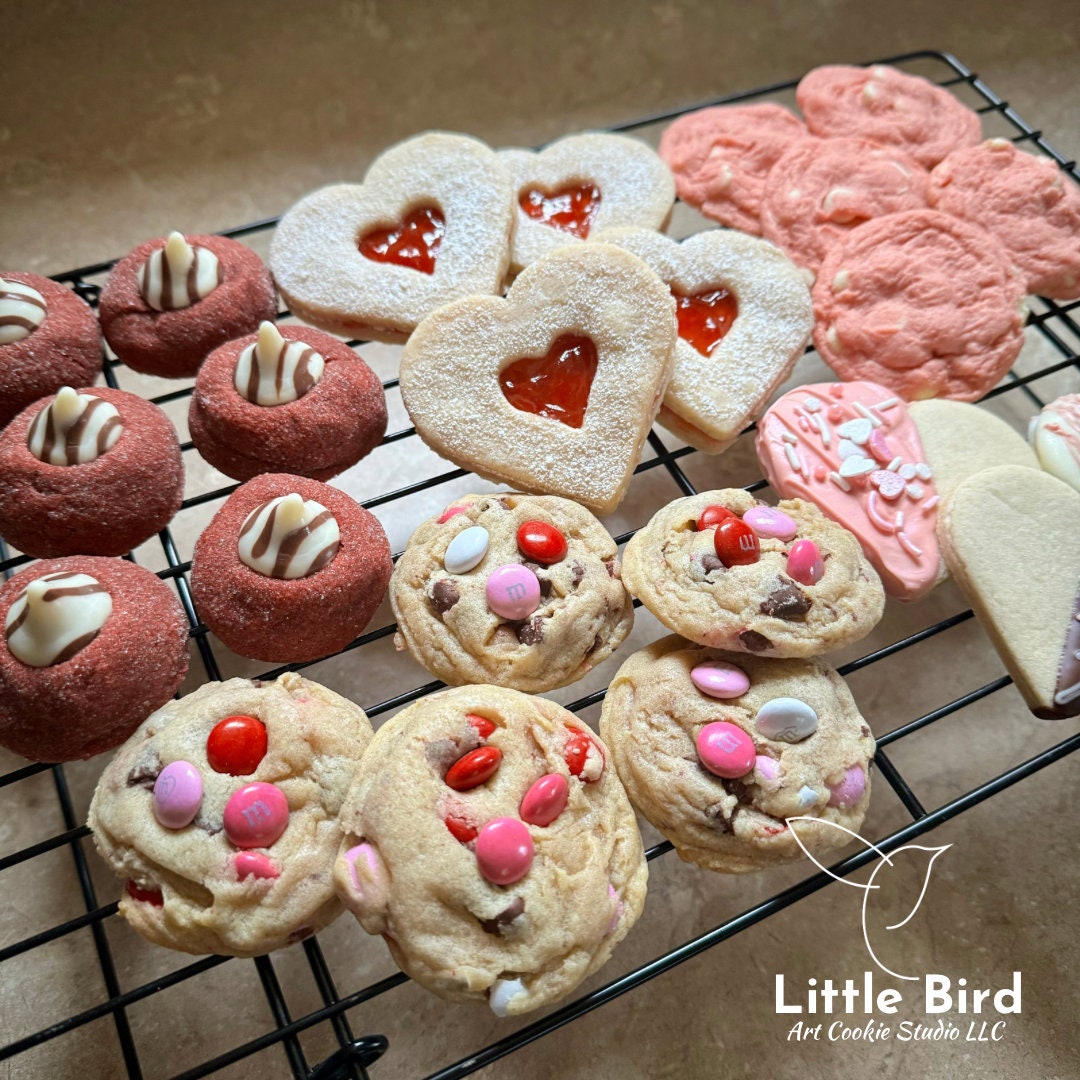 Assortment Party Cookies, Cookie Gift Box, Valentine's Day, Thank You ...