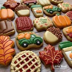 Fall "mini" Decorated Cookies, Cookie Gift Box, Party Favors, Autumn ...
