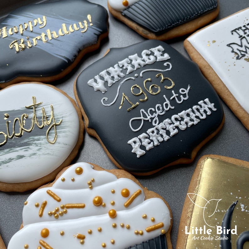 60th Birthday Decorated Cookies Sixty Birthday Cookies - Etsy