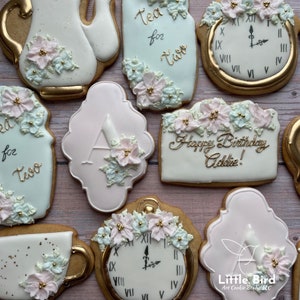 Tea for Two Themed Birthday Decorated Cookies, Party Favors, Luxury ...