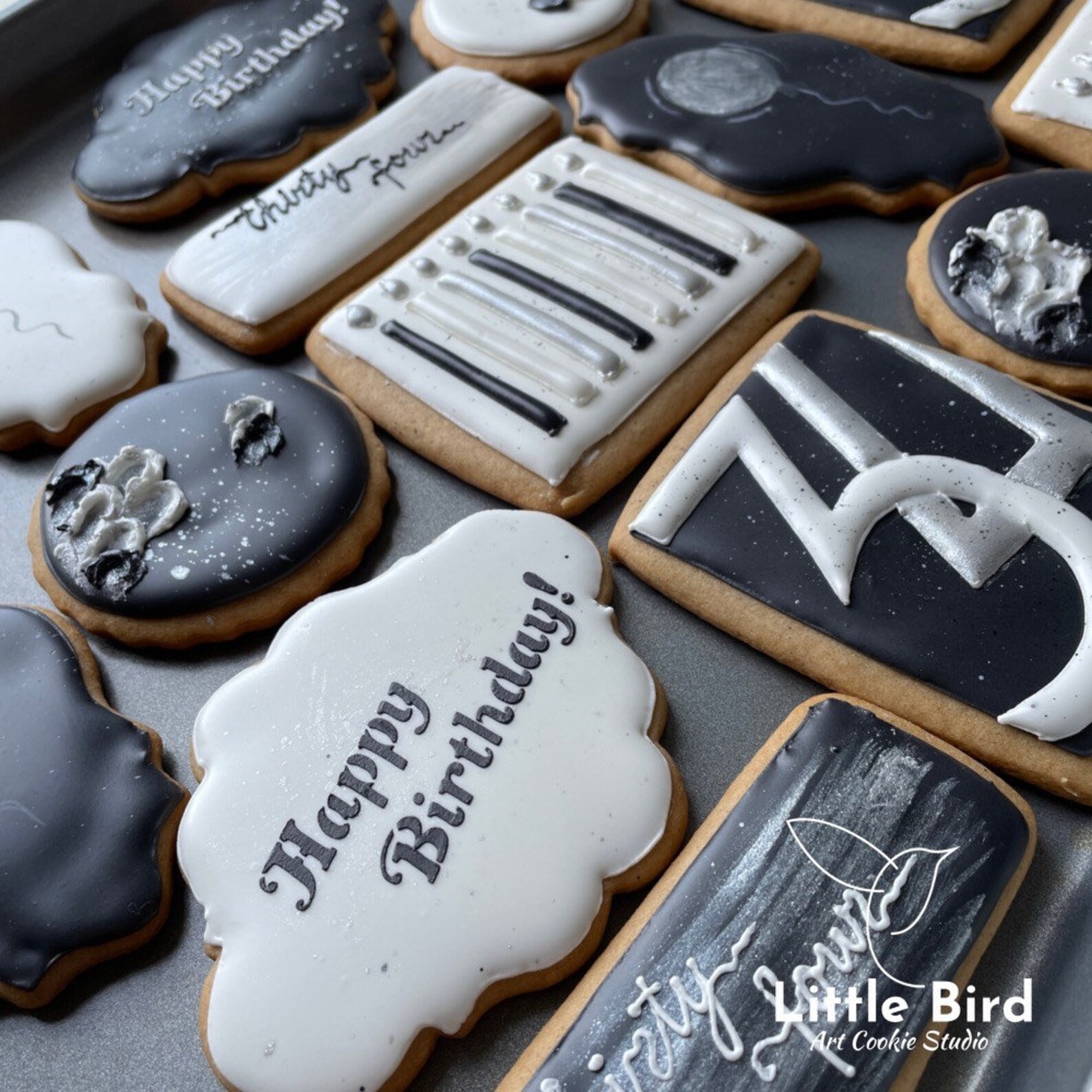 Birthday Decorated Cookies, 30th Birthday Cookies, Custom Cookies ...