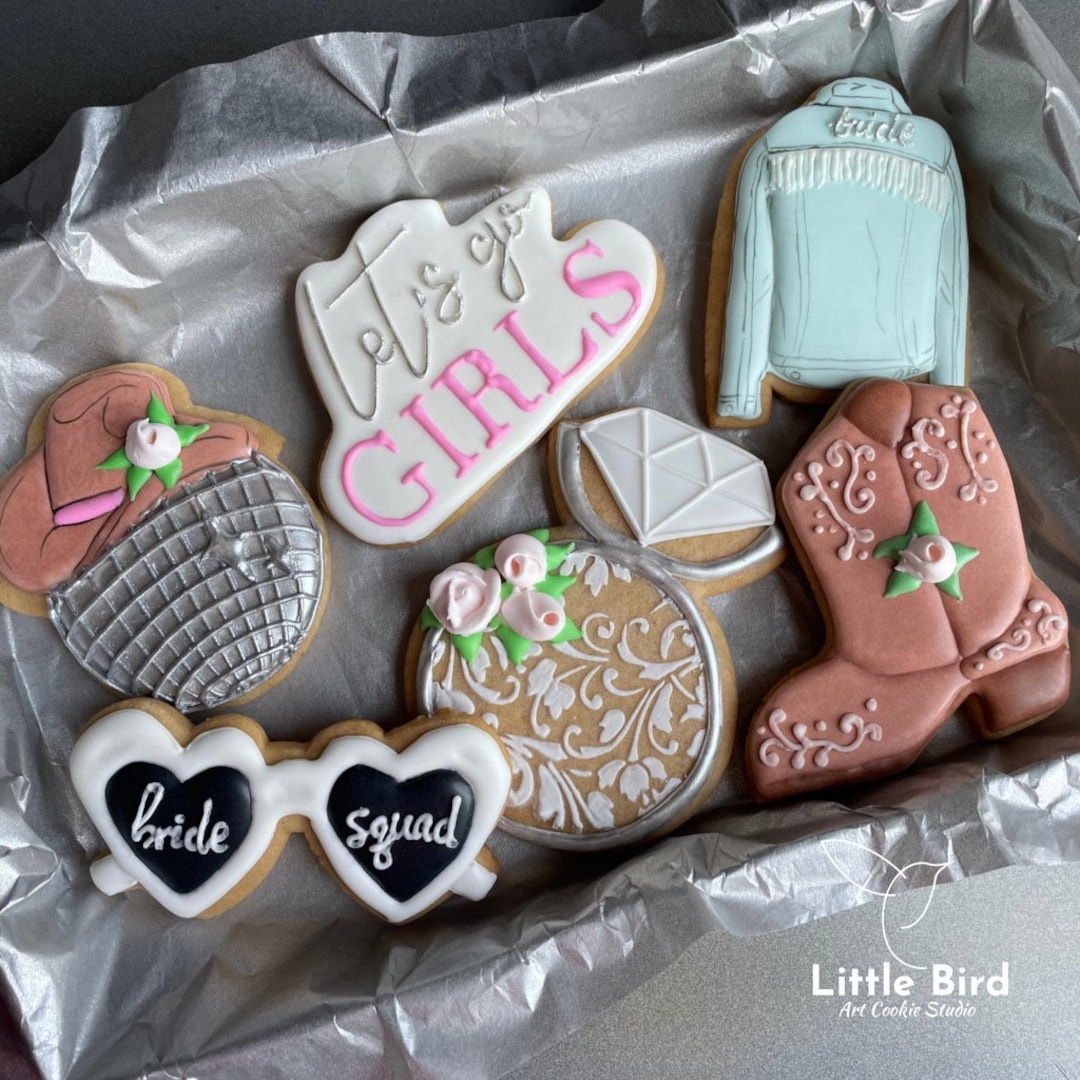 Disco/rodeo Bachelorette Party Cookies, Bridal Shower Decorated Cookies ...