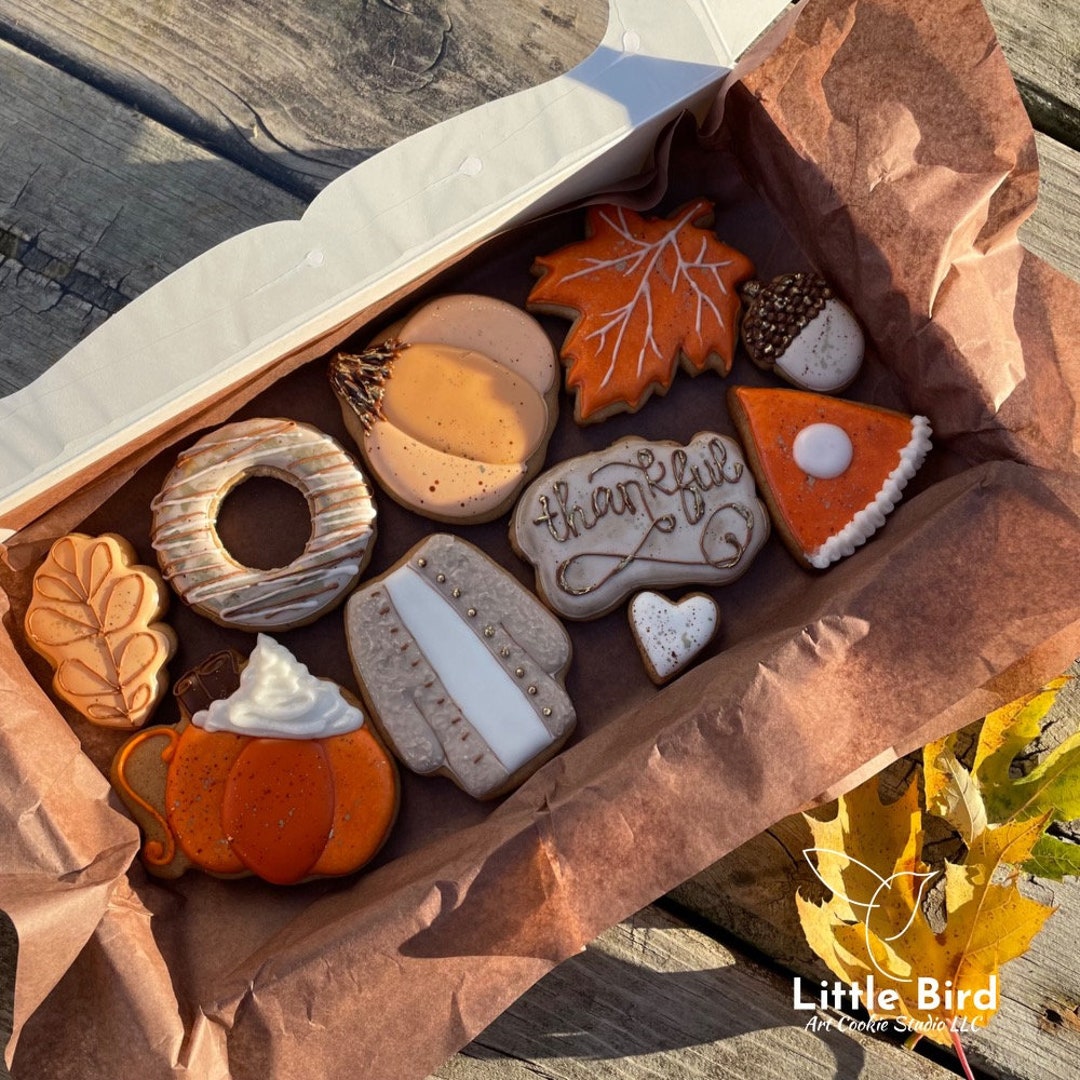 Fall Decorated Cookies, Party Favors, Fall/thanksgiving, Individual ...