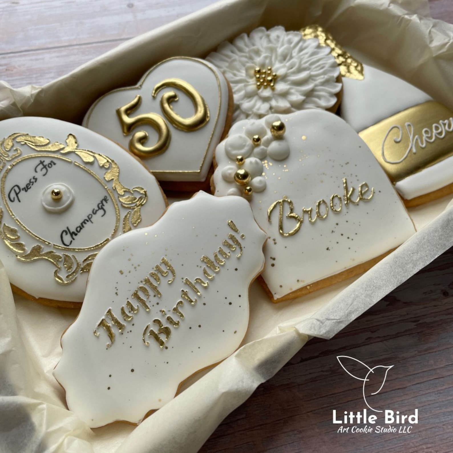 Birthday Decorated Cookies, 50th Birthday Cookies, Fifty Birthday ...